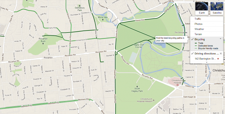 GoogleCycleMaps – Cycling in Christchurch
